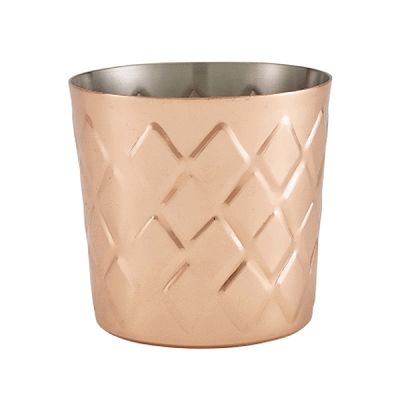 Diamond Pattern Copper Serving Cup | Serving Cup for side dishes ...