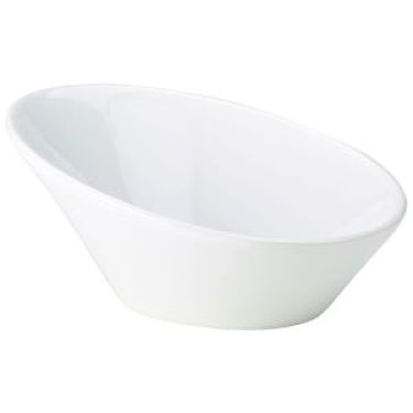 Porcelain Oval Sloping Bowl | Oval Sloped Dish | Oval Bowl | Porcelain ...