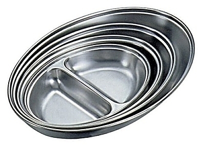 Stainless Steel 2 Division Serving Dish | Vegetable Serving Dish ...