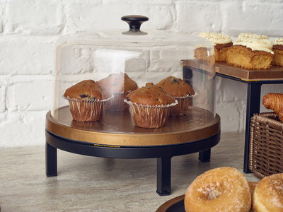 Black Luxor Metal Round Riser | Wire buffet riser | buffet height ...