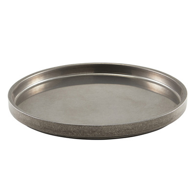 Vintage Steel Presentation Plate | Metal Serving Plate | Steel Platter