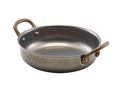 Vintage Steel Round Dish | Mini Serving Pan | Serving Pan | Vintage Pan