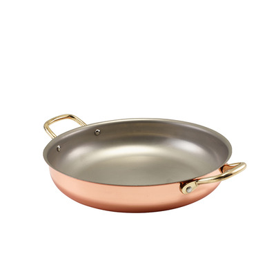 Copper Round Dish | Copper Plated Serving Pan | Serving Dish