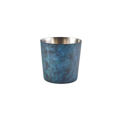 Patina Blue Serving Cup | Blue Food Cup | Side Cup | Copper Hammered Cup