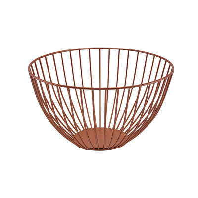Copper Round Wire Basket | Food Display Basket | Copper Wire Basket